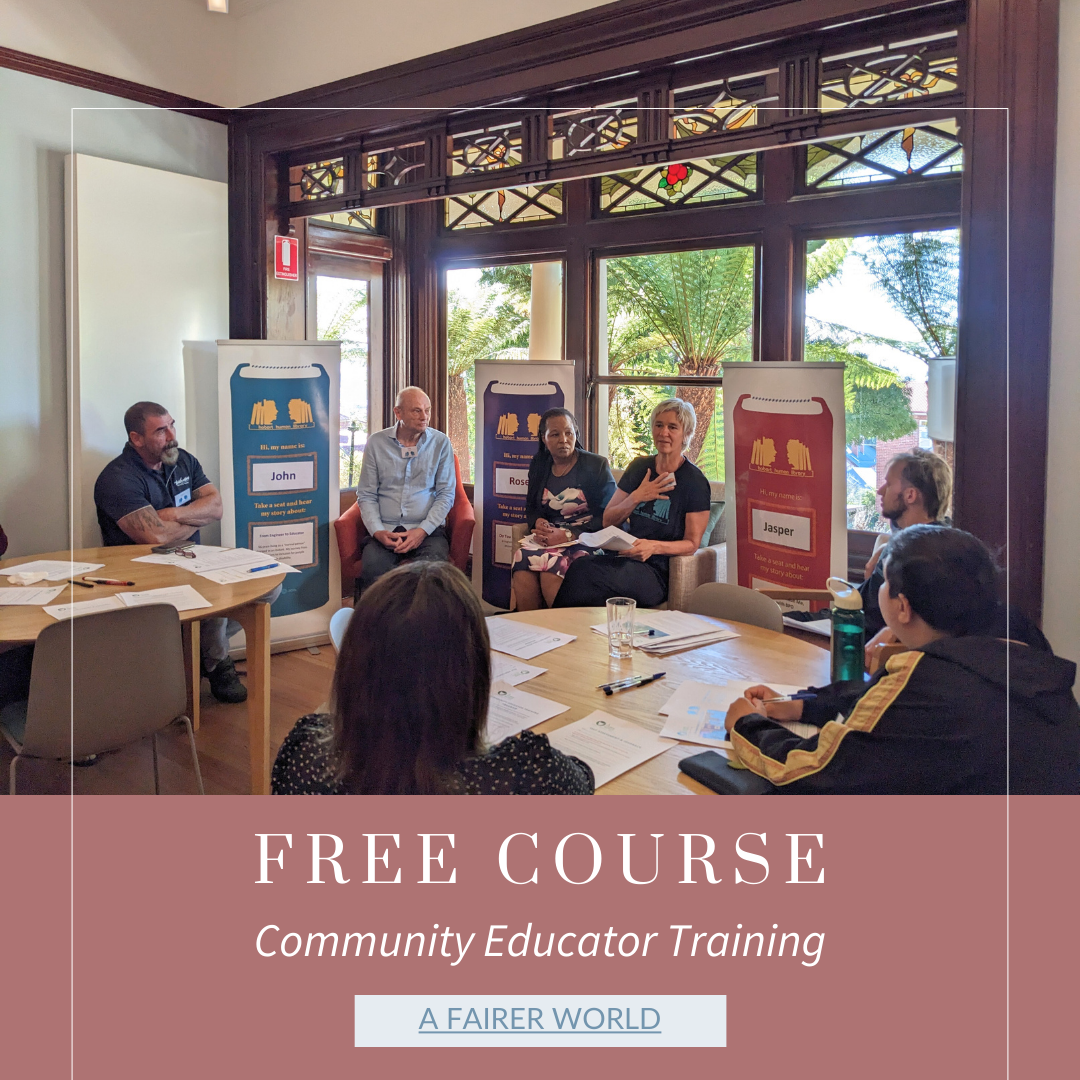 Community Educator Training – A free course – sign up now! – A Fairer World